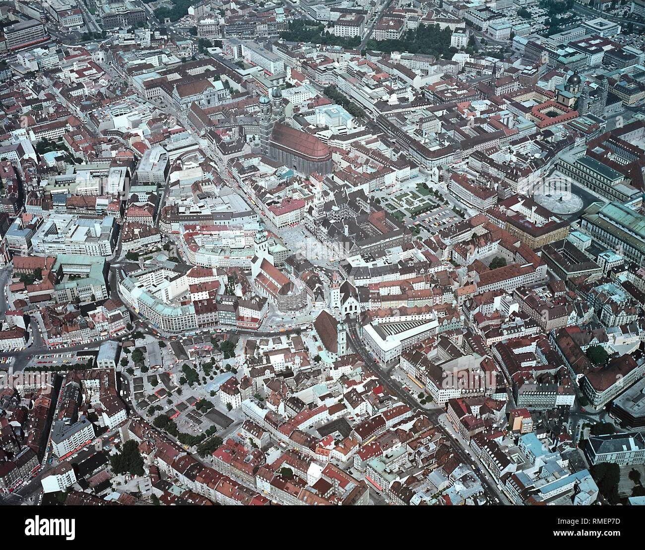 View from above on the downtown of Munich Stock Photo - Alamy