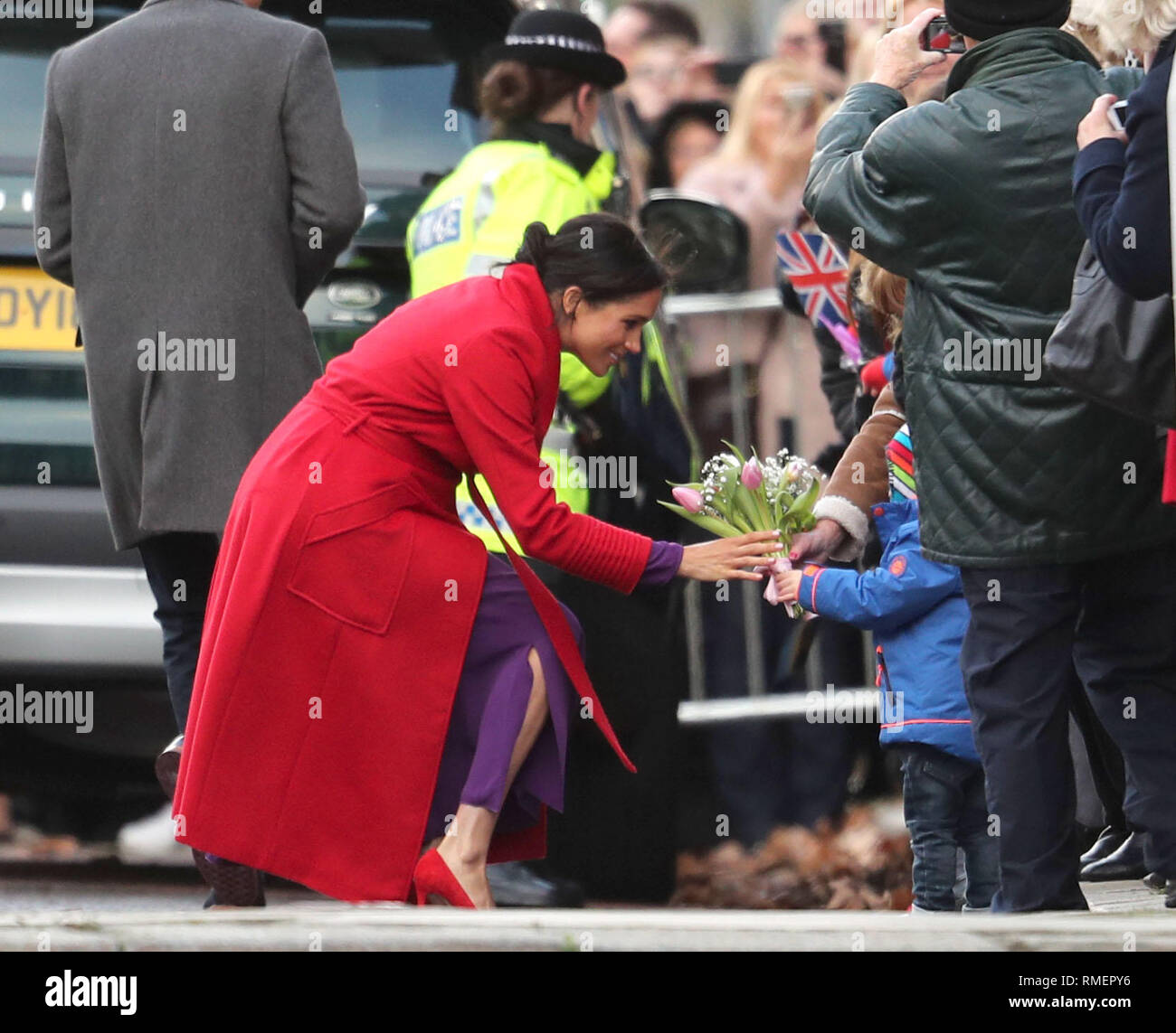 The Duke and Duchess of Sussex visit Birkenhead Featuring: Meghan ...