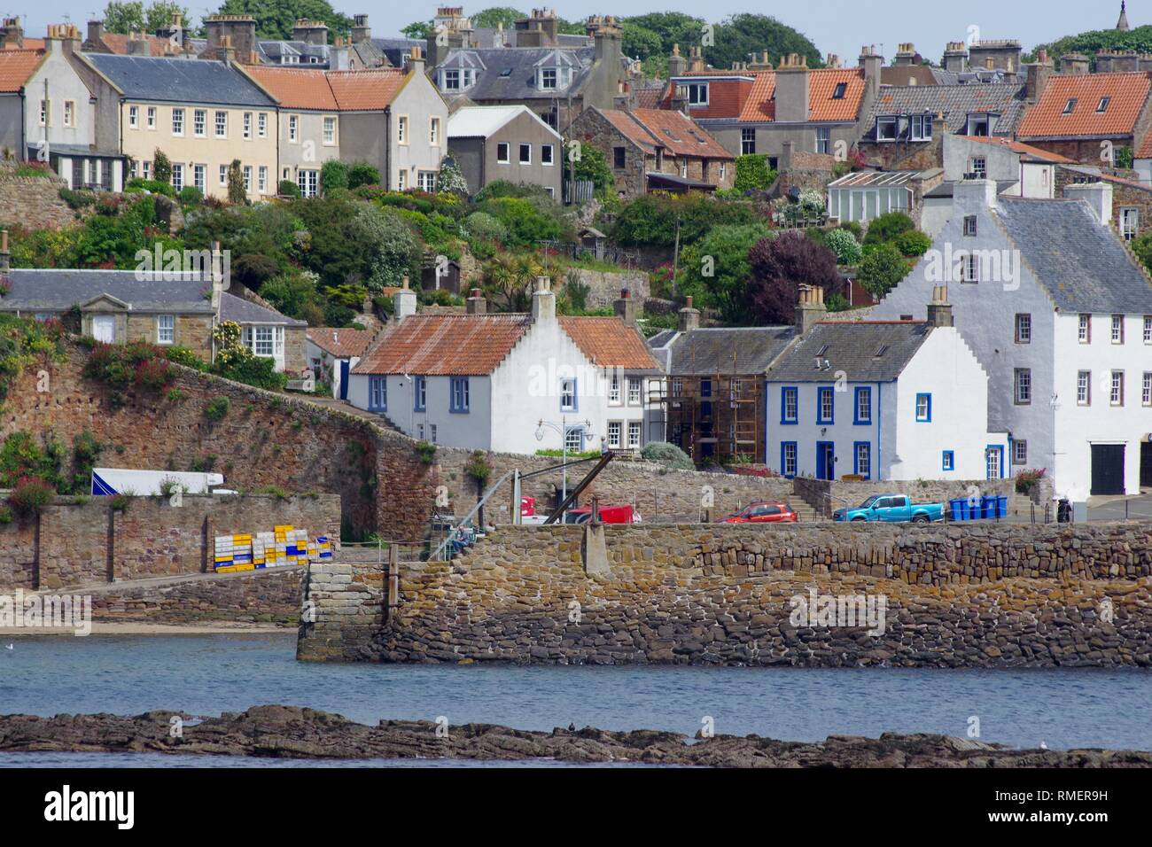 Crail Harbour and Fishing Village. Fife, Scotland, UK Stock Photo - Alamy