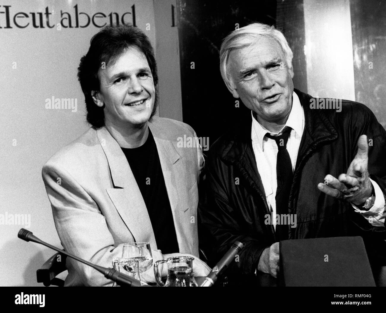 The moderator Fritz Egner (left) with his colleague Joachim 'Blacky ...