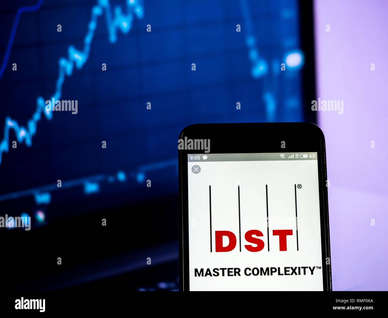 DST Systems, Inc. logo seen displayed on smart phone Stock Photo - Alamy