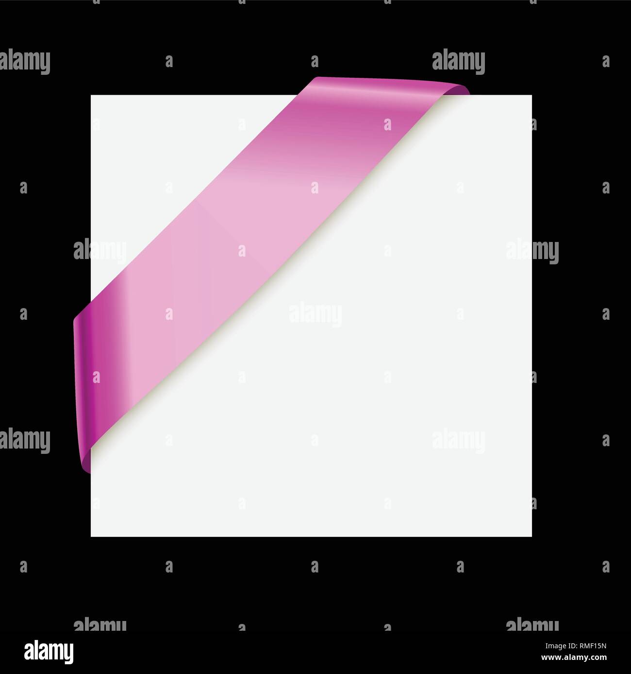 Pink Corner Ribbon Png
