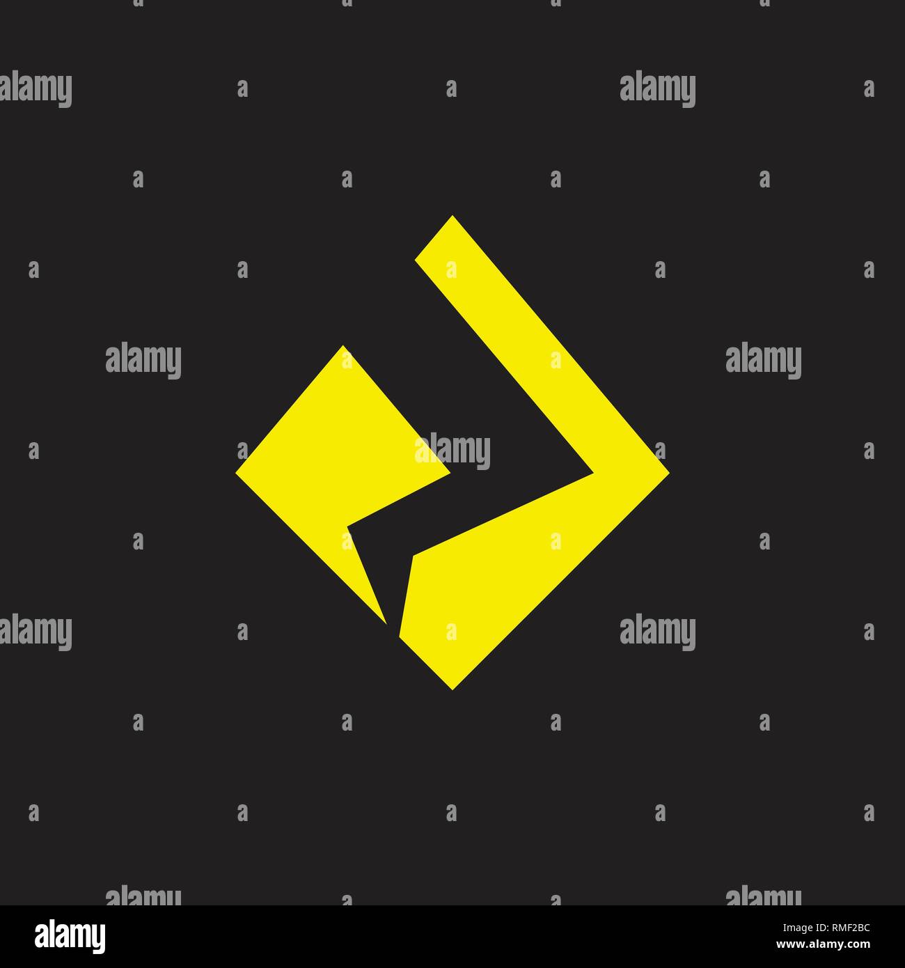 thunder abstract square logo simple design Stock Vector Image & Art - Alamy