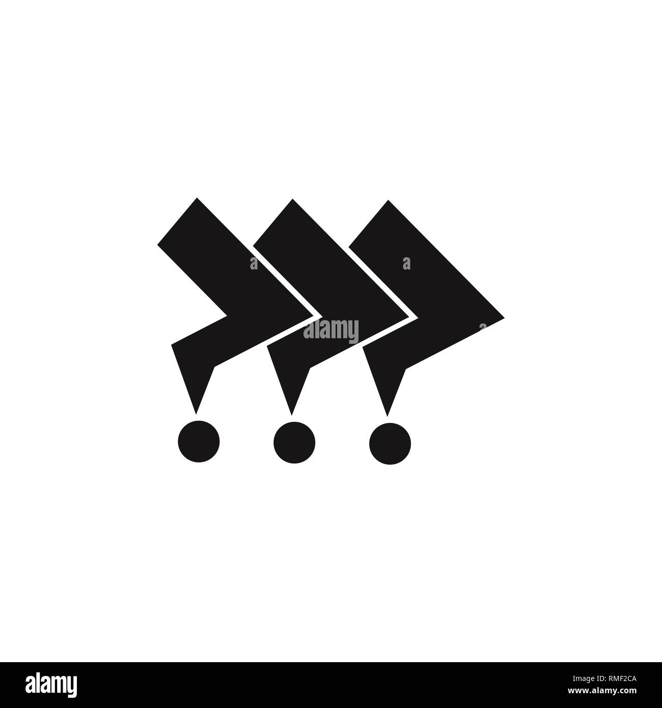 question mark simple geometric arrows decoration vector Stock Vector ...