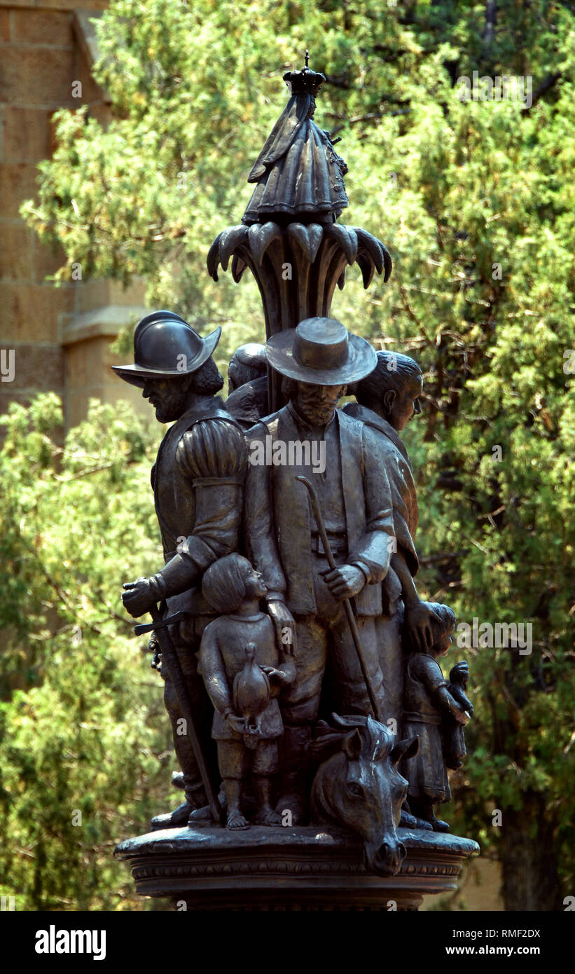 Santa Fe Cathedral Park and Monument commemorates the Spanish ...