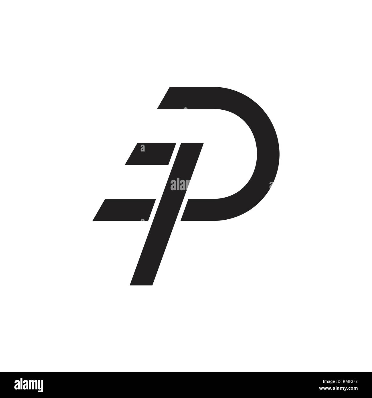 letter p geometric motion design logo Stock Vector Image & Art - Alamy