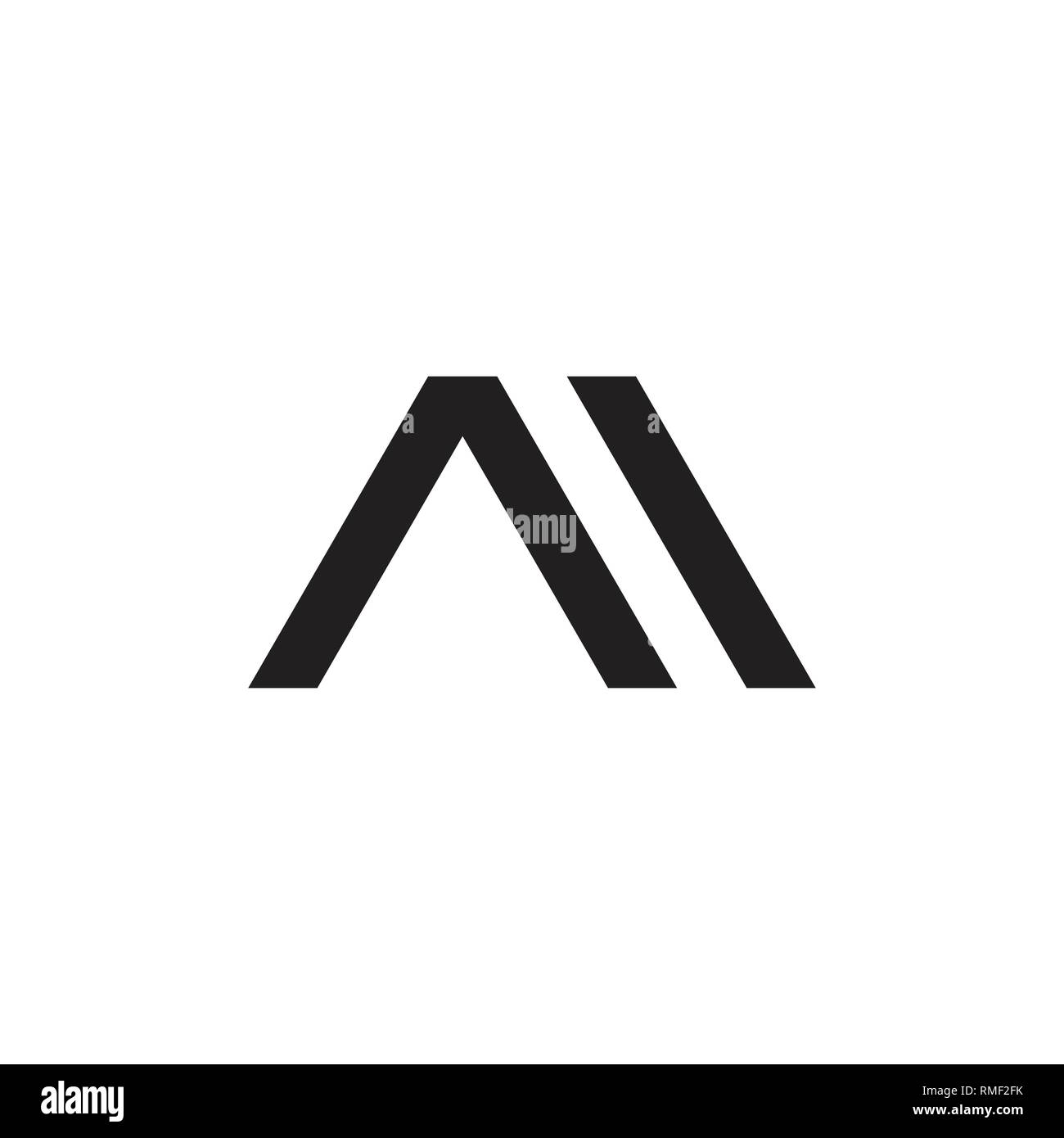 letters am simple geometric line logo Stock Vector Image & Art - Alamy