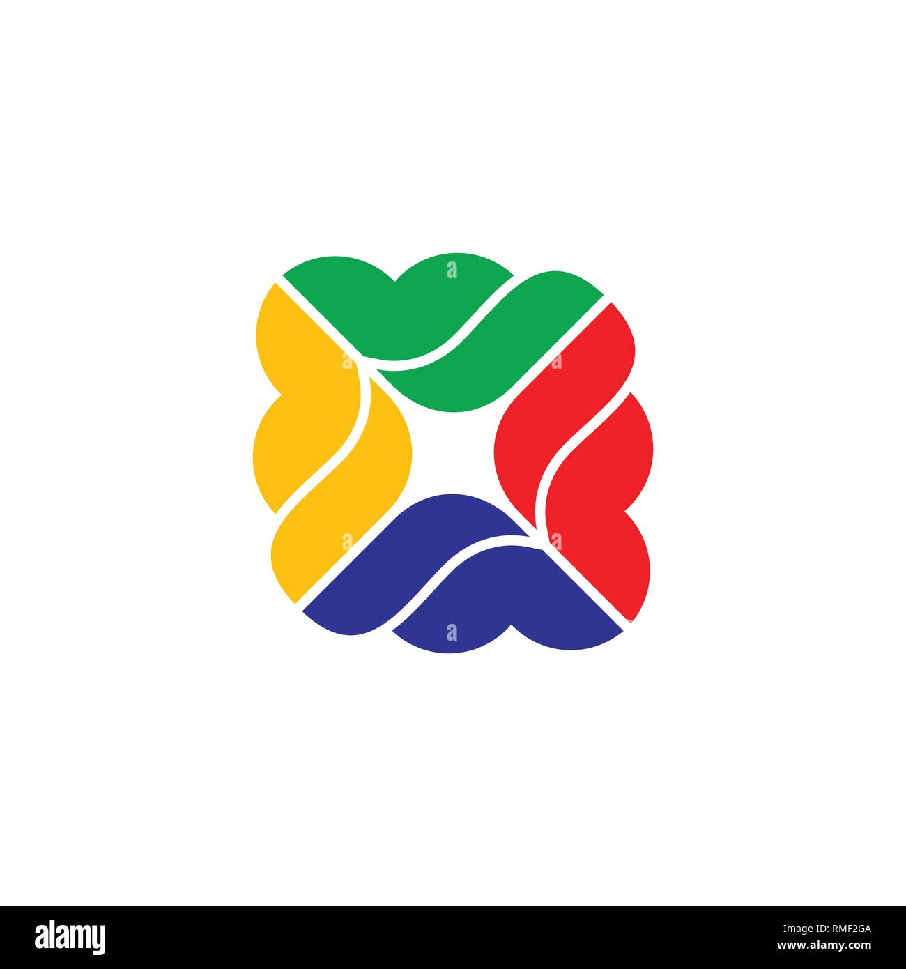 colorful curves geometric square logo Stock Vector Image & Art - Alamy