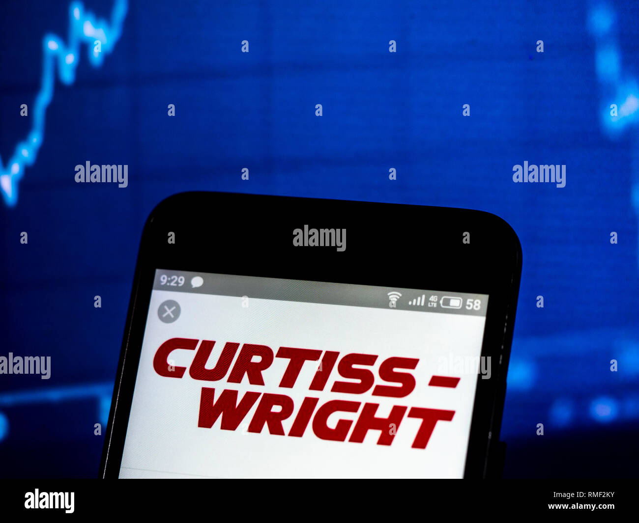Curtiss-Wright Corporation logo seen displayed on smart phone Stock ...