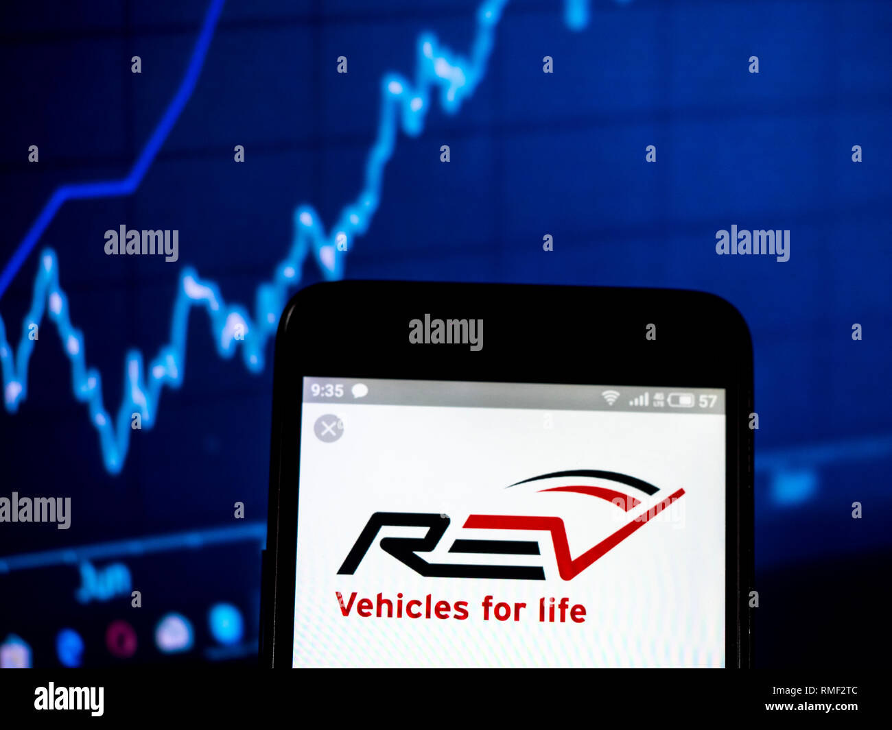 REV Group Specialty Vehicle Manufacturers logo seen displayed on smart ...