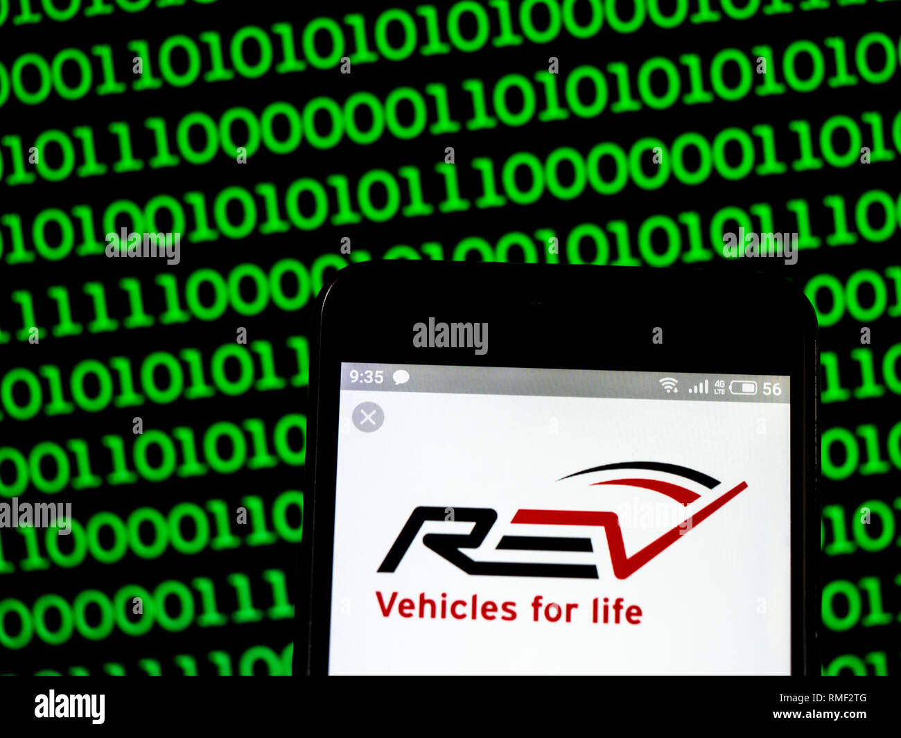 REV Group Specialty Vehicle Manufacturers logo seen displayed on smart ...