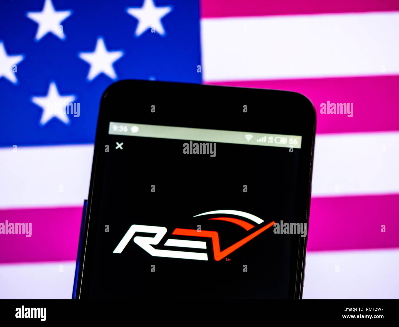 REV Group Specialty Vehicle Manufacturers logo seen displayed on smart ...