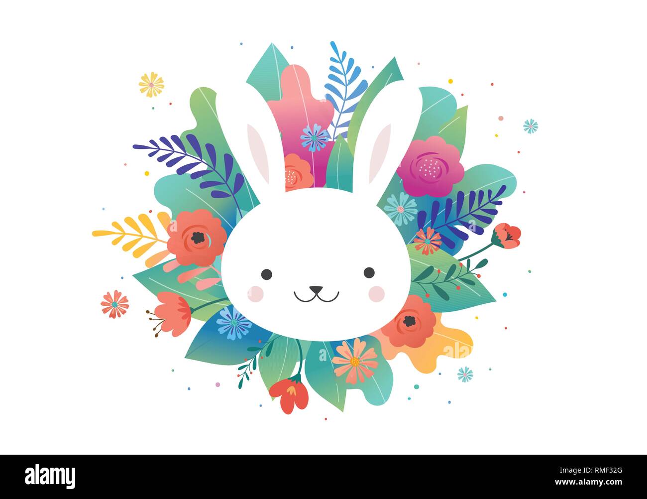 Baby bunny vector vectors hi-res stock photography and images - Alamy
