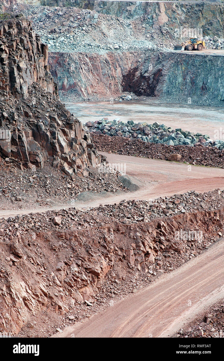 view in a surface mine quarry. mining industry Stock Photo - Alamy