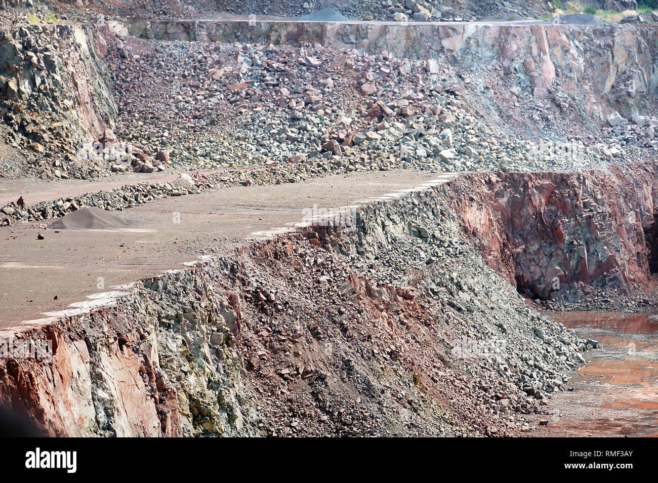 view in a surface mine quarry. mining industry Stock Photo - Alamy