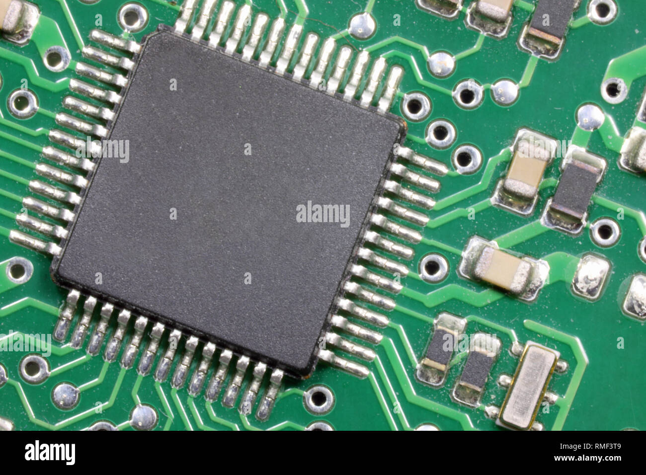 macro of microchip of a high-tech electronic circuit Stock Photo - Alamy