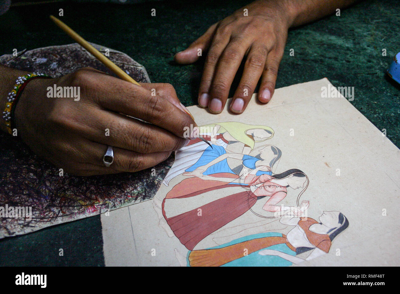Indian miniature paintings hi-res stock photography and images - Alamy