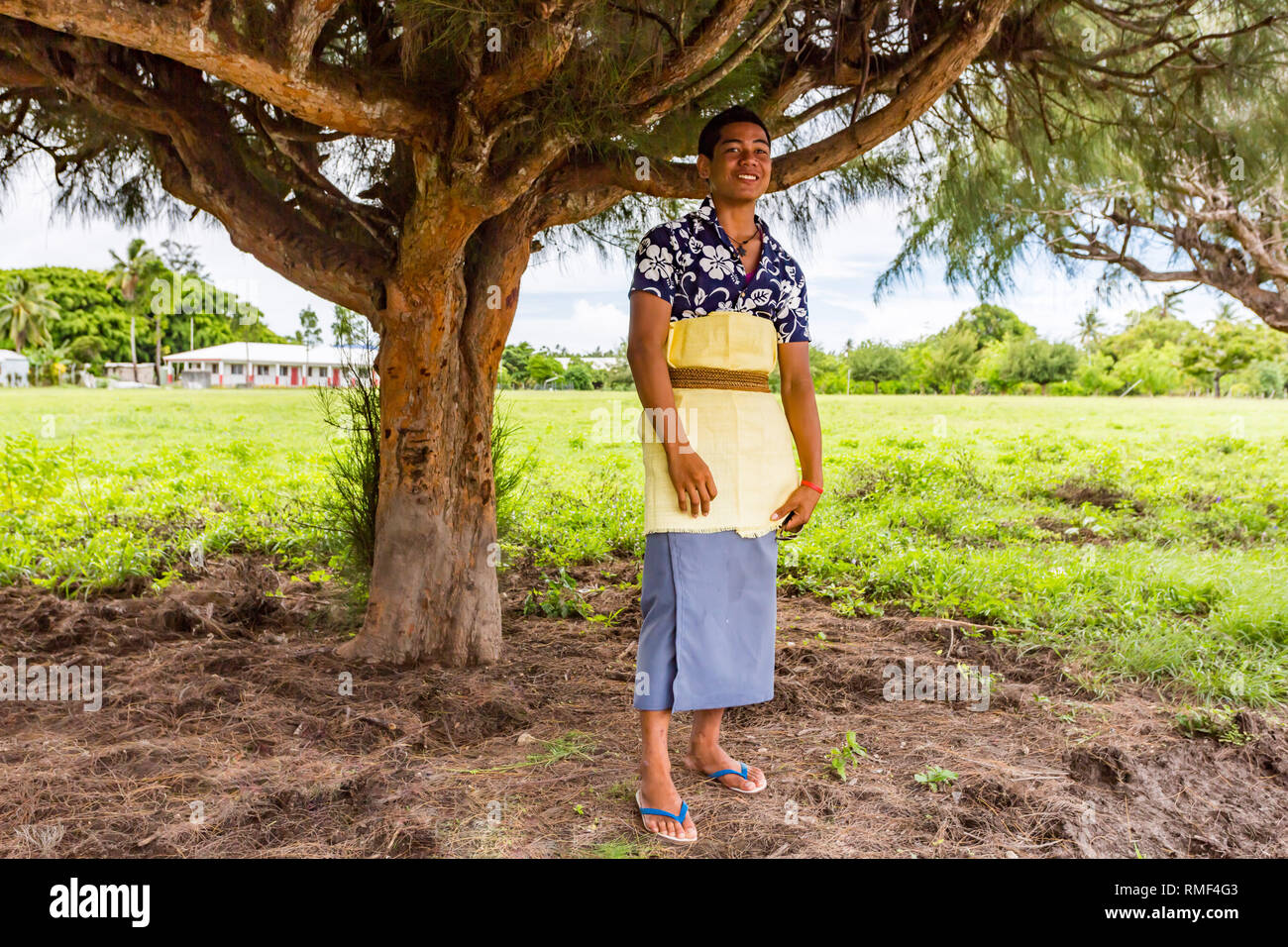Haapai, Tonga - 5 Jan 2014: Smart well dressed Polynesian teenager boy ...