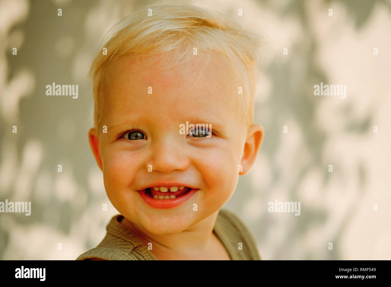 Health is real beauty. Baby boy enjoy happy childhood. Little baby ...