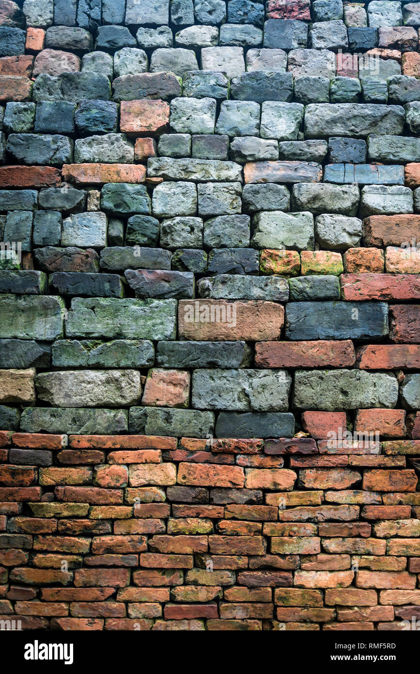 Brick wall with no mortar Stock Photo - Alamy
