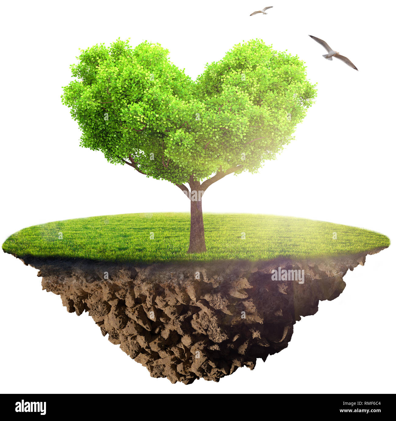 Rock island tree in Cut Out Stock Images & Pictures - Alamy