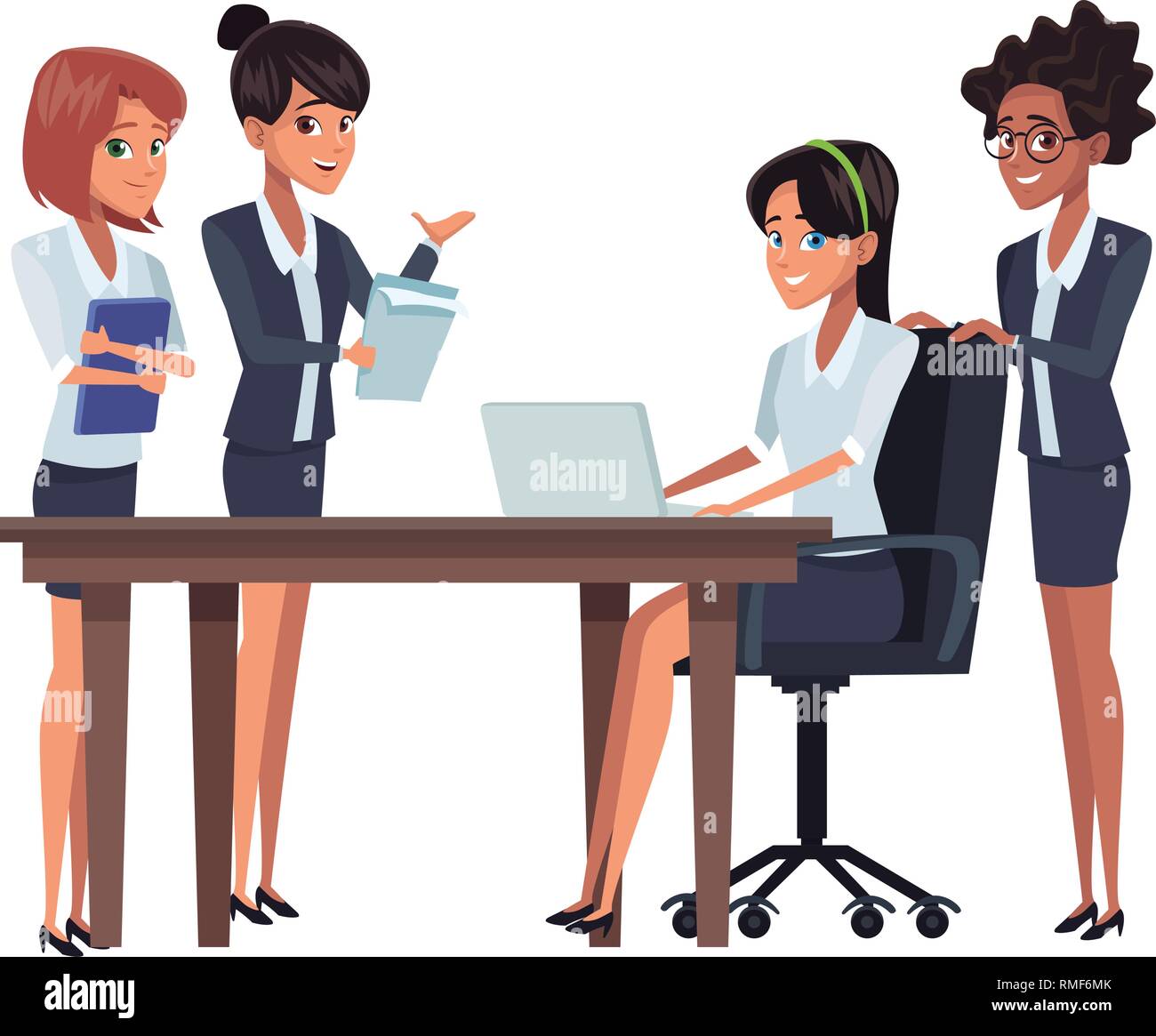 business teamwork meeting table Stock Vector Image & Art - Alamy
