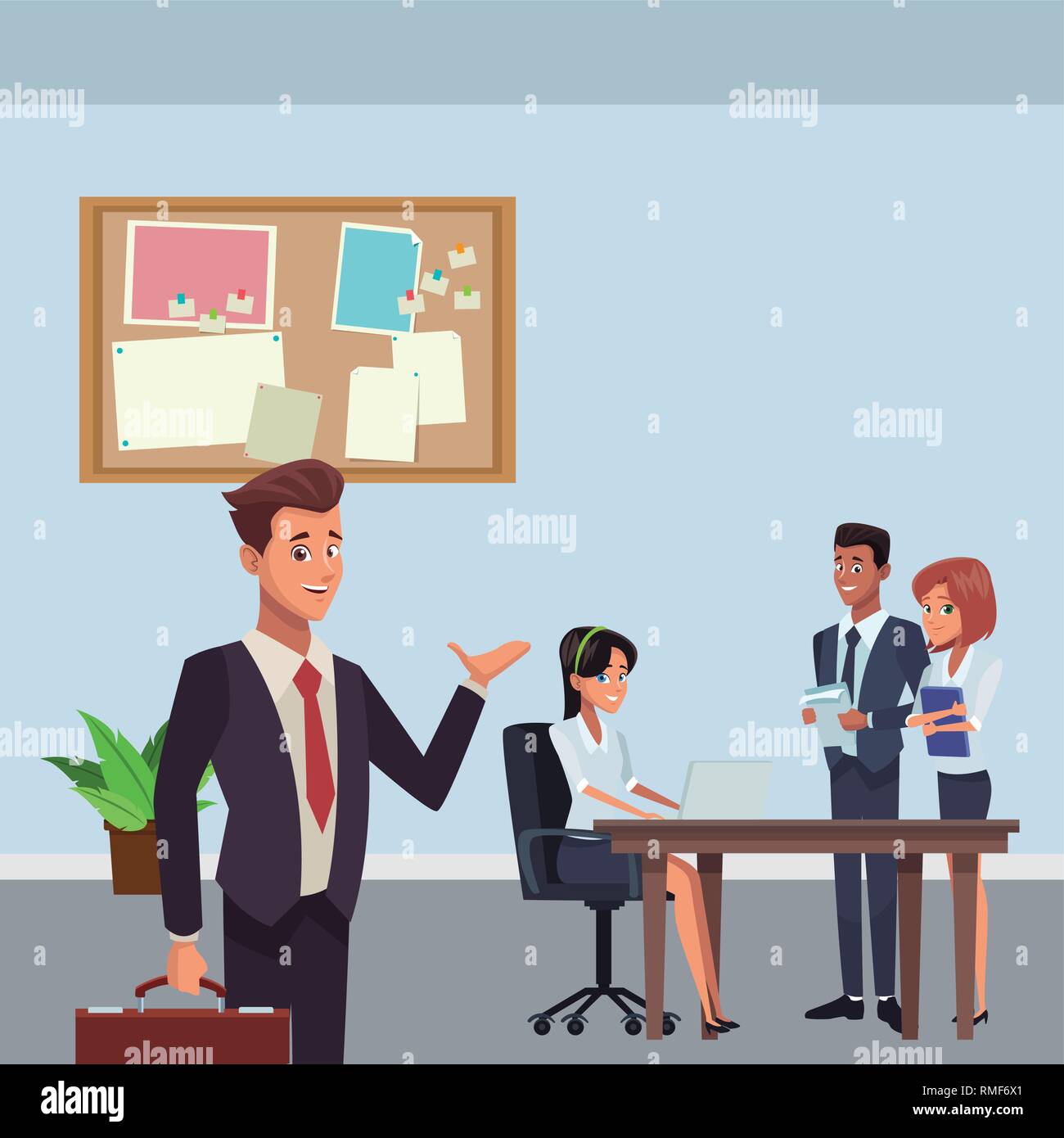 business teamwork meeting table Stock Vector Image & Art - Alamy