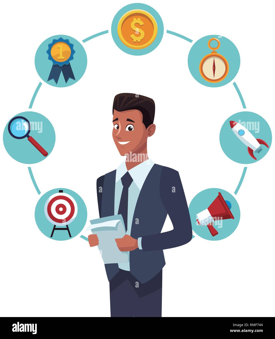 business elements network businessman Stock Vector Image & Art - Alamy
