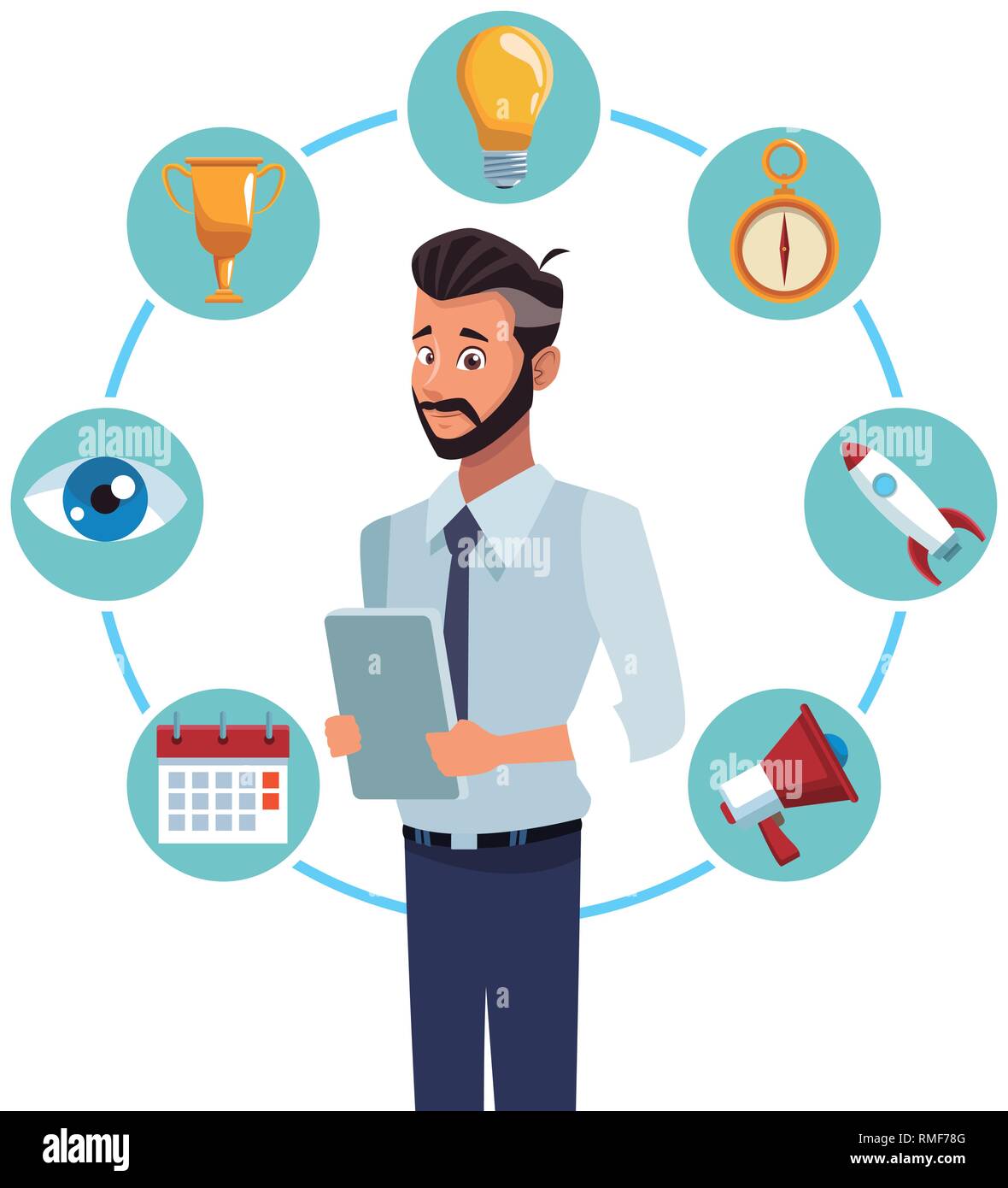 business elements network businessman Stock Vector Image & Art - Alamy