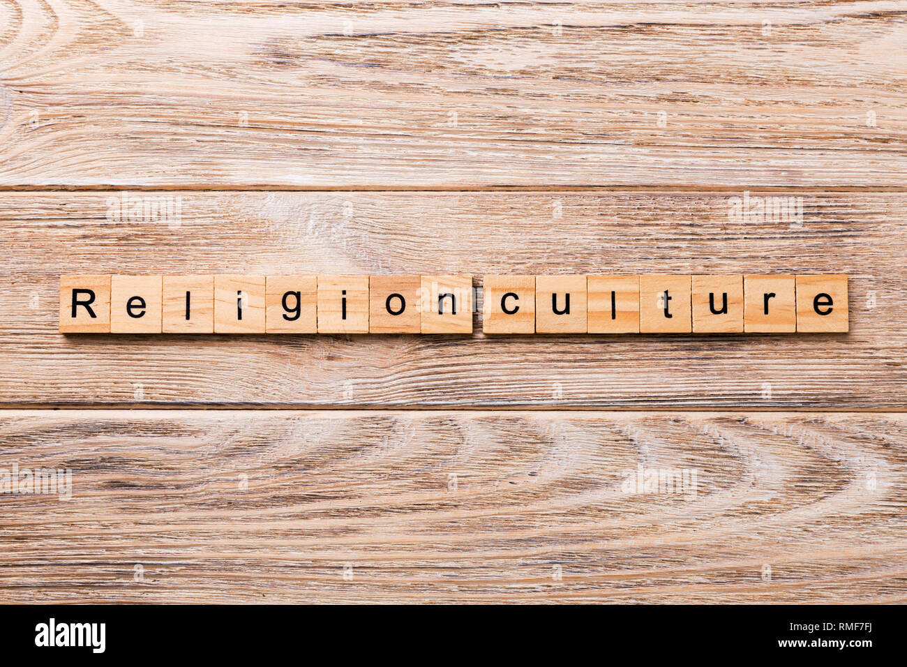Religion Culture word written on wood block. Religion Culture text on ...