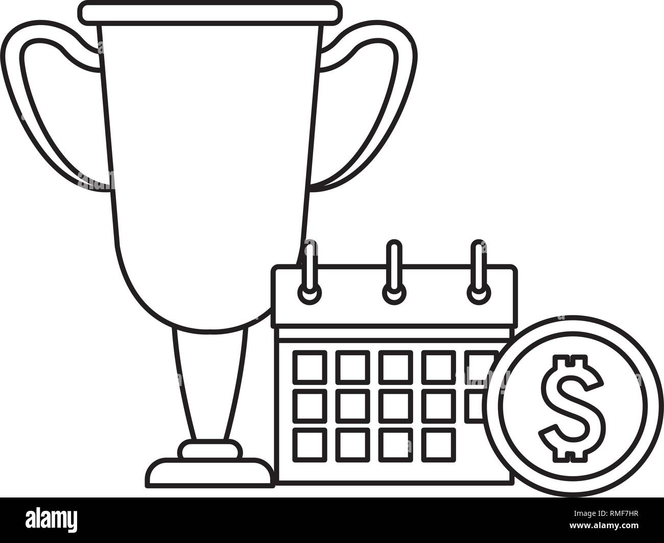 trophy award calendar pay Stock Vector Image & Art - Alamy