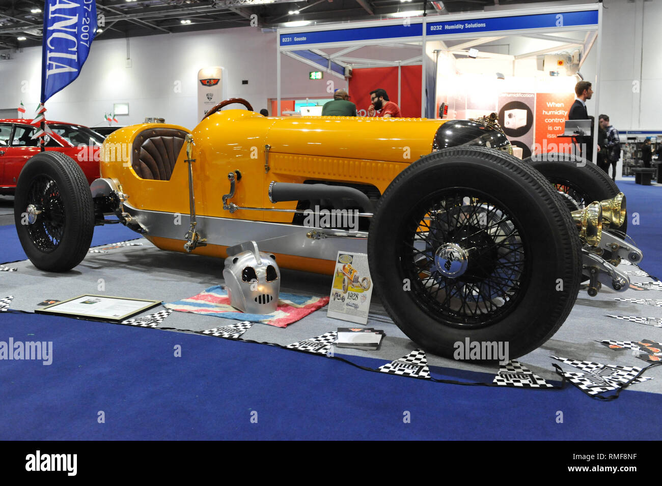 ExCel London, UK. 14th Feb 2019. A Harry Miller racing car on display ...