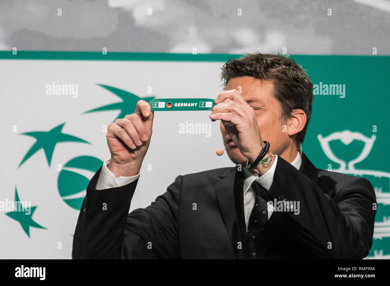 Madrid, Spain. 14th Feb, 2019. Andreas Egli picks out Germany during ...