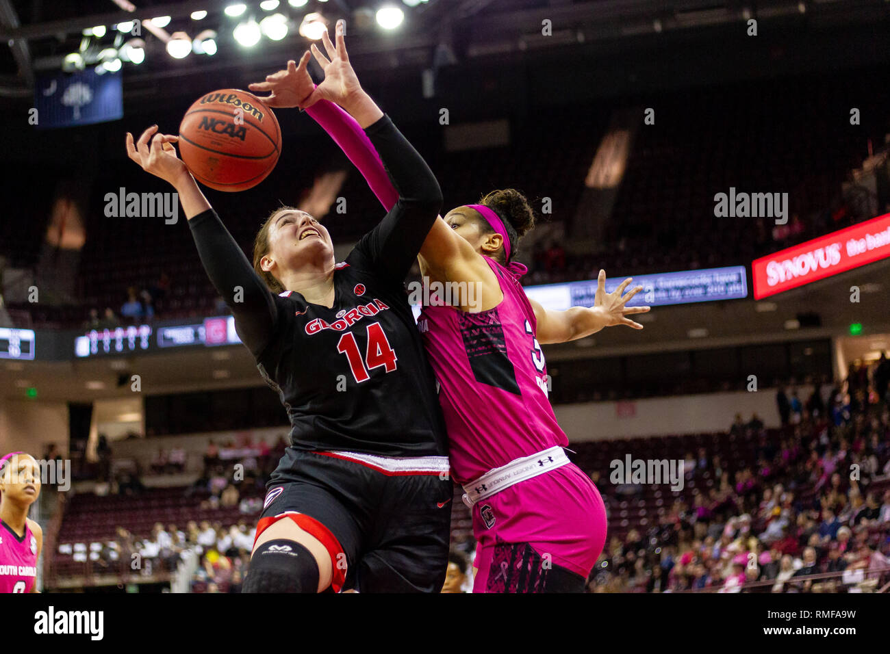 Columbia, SC, USA. 14th Feb, 2019. Georgia Bulldogs center Jenna Staiti ...