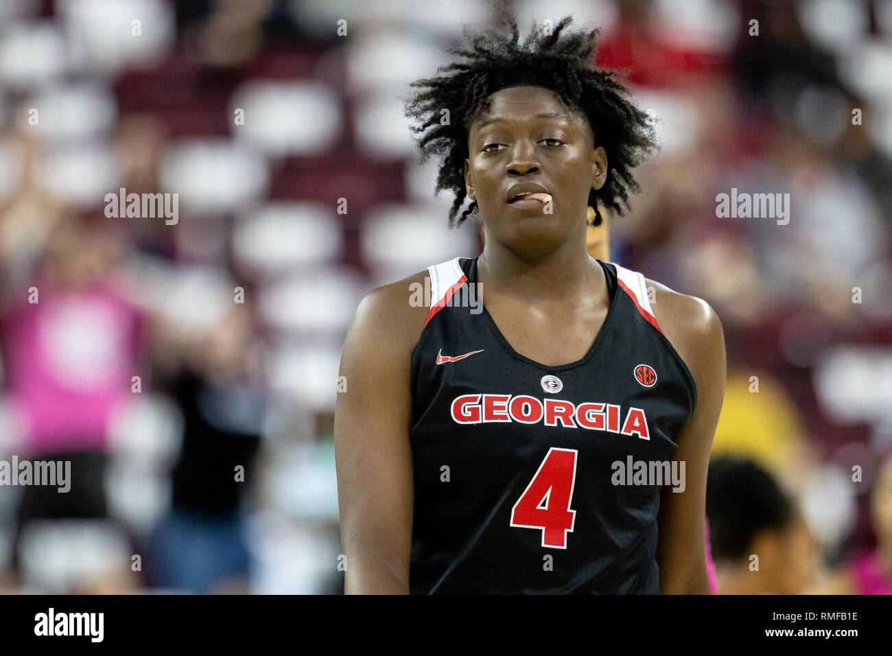 Columbia, SC, USA. 14th Feb, 2019. Georgia Bulldogs forward Caliya ...