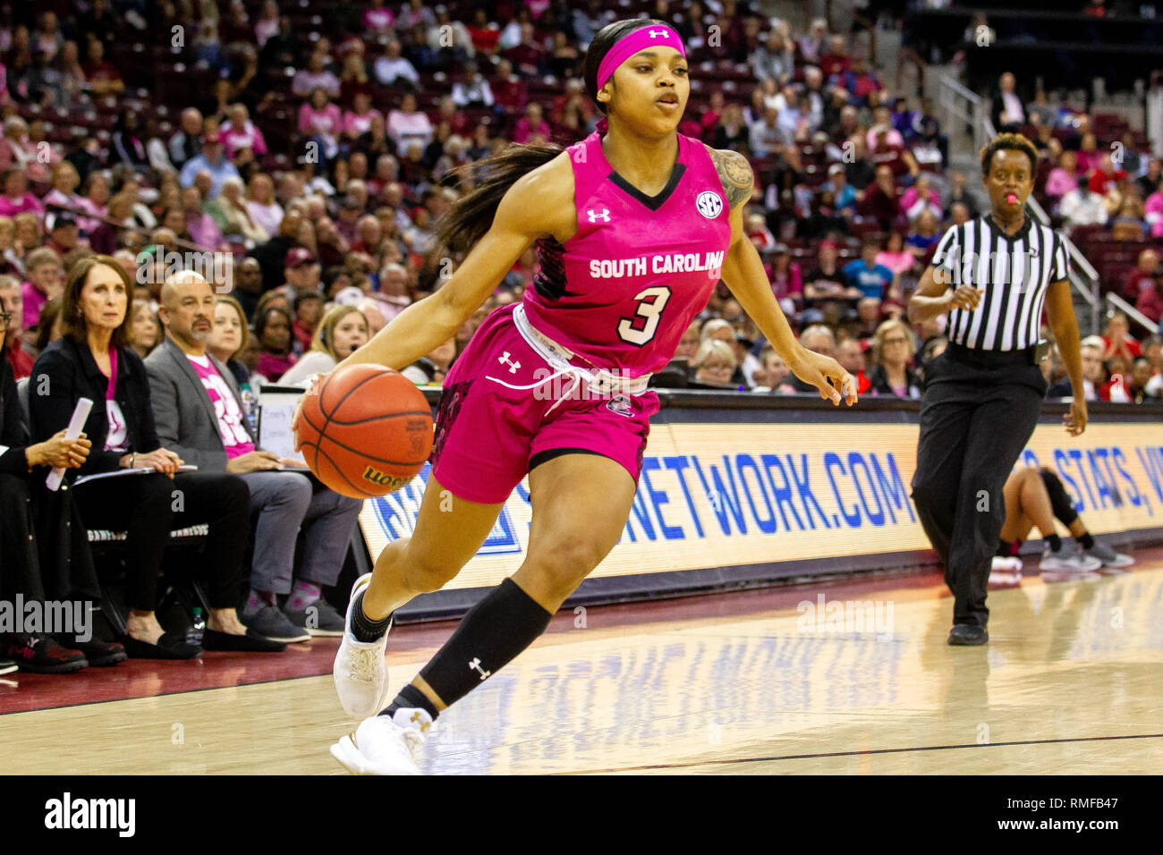 Columbia, SC, USA. 14th Feb, 2019. South Carolina Gamecocks guard ...