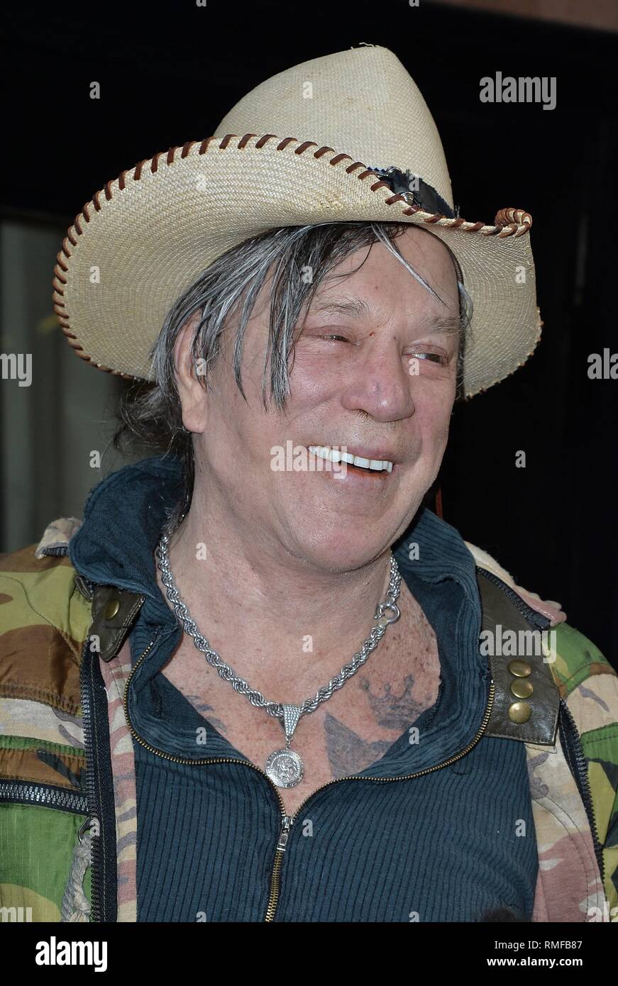 New York, NY, USA. 14th Feb, 2019. Mickey Rourke out and about for ...