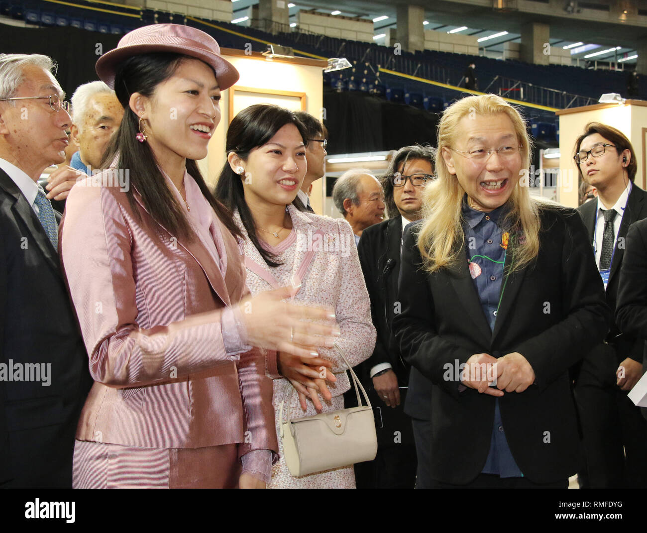 Tokyo, Japan. 15th Feb, 2019. Japan's Princess Tsuguko (L), the eldest ...
