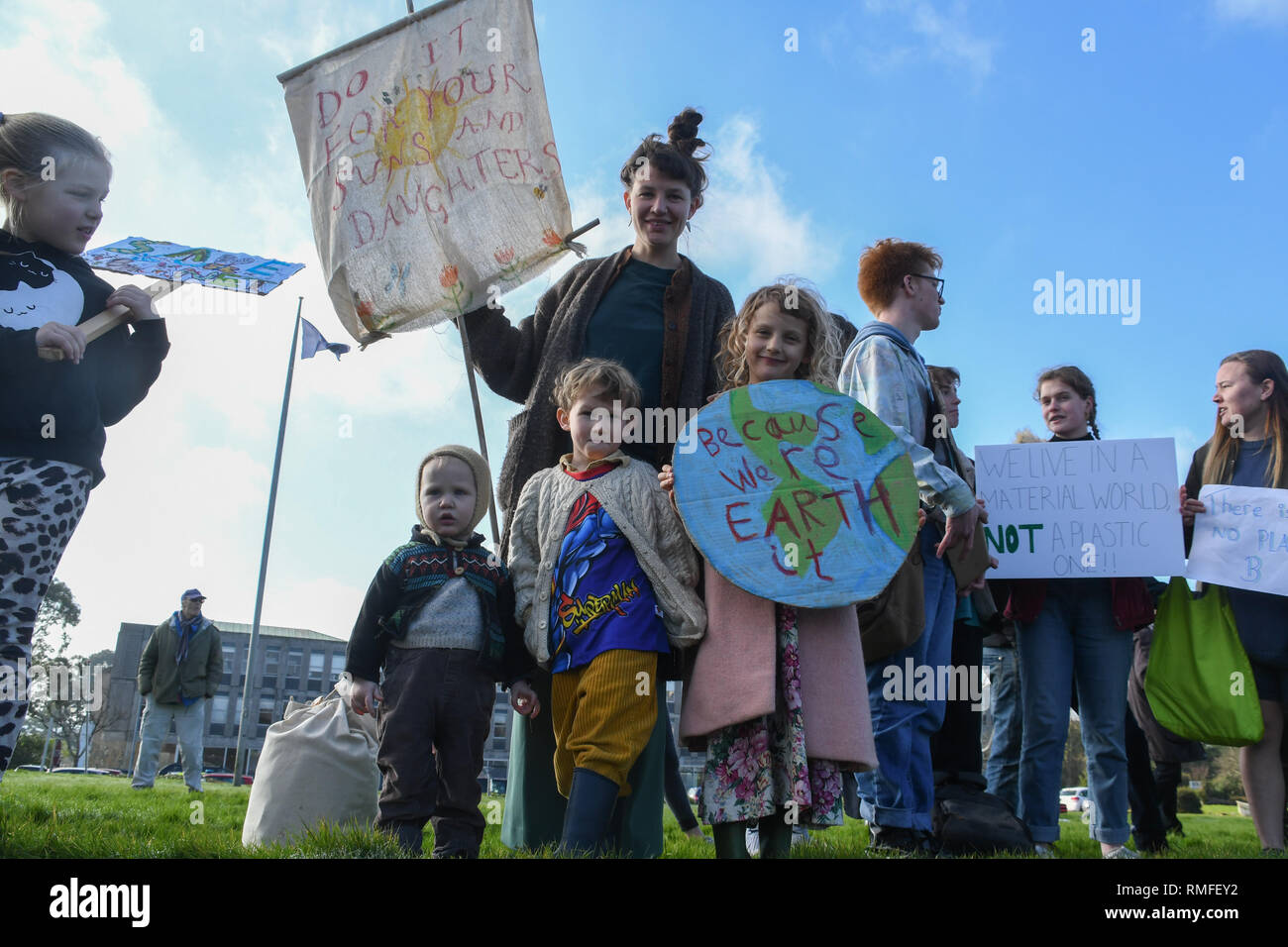 County Hall, Truro, Cornwall, UK. 15th Feb 2019. Students of all ages ...