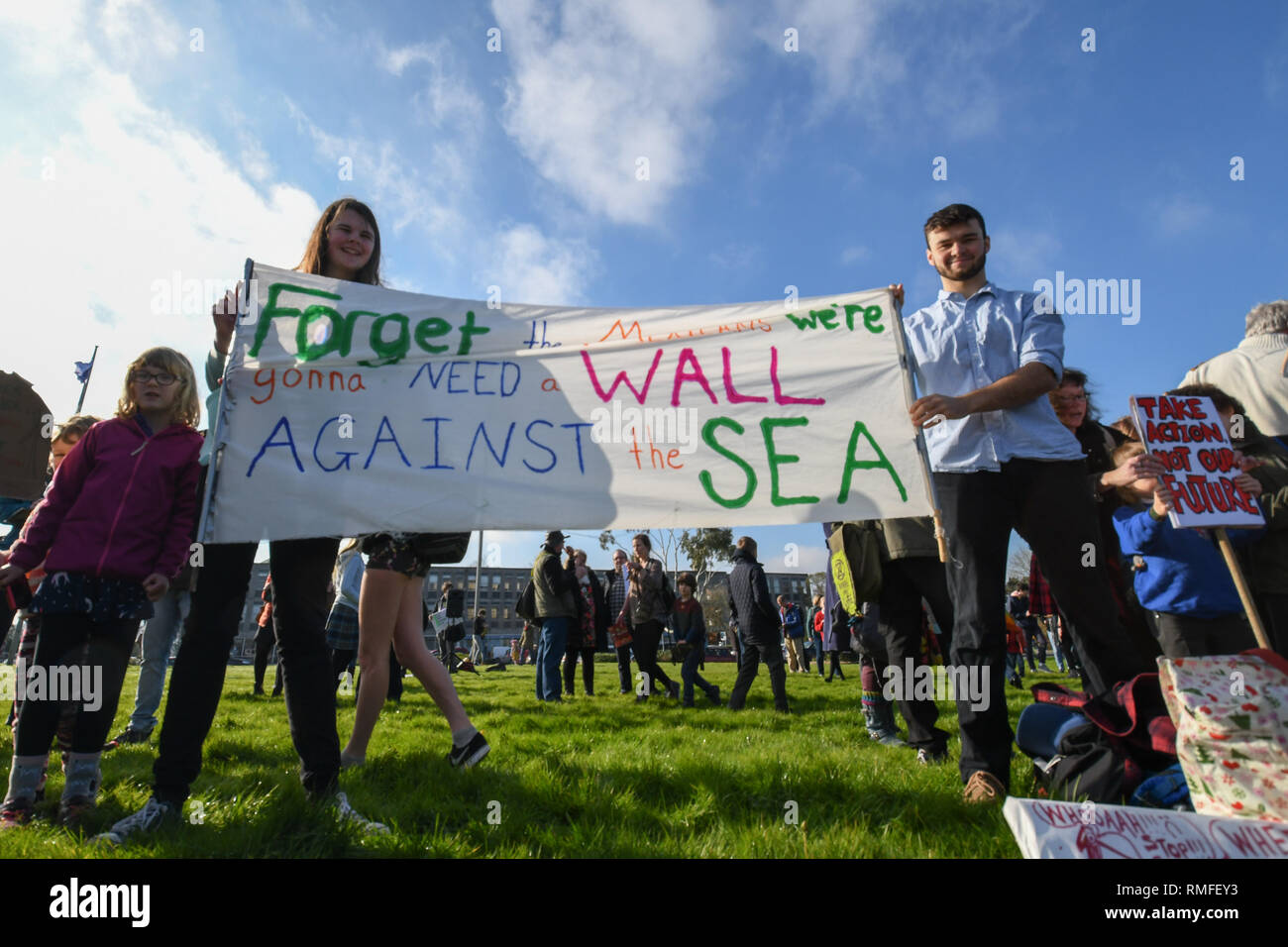 County Hall, Truro, Cornwall, UK. 15th Feb 2019. Students of all ages ...