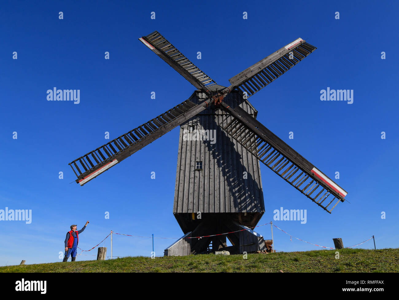 15 February 2019, Brandenburg, Beelitz: Ulrich Hyna, miller, stands in ...