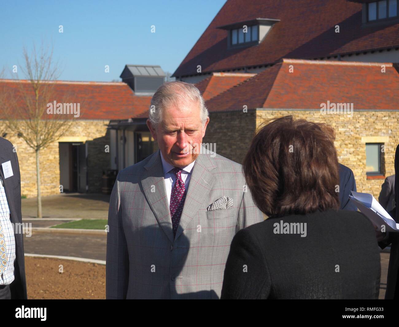Bletchingdon, Oxfordshire, UK. 15th Feb 2019. Prince Charles the Prince ...