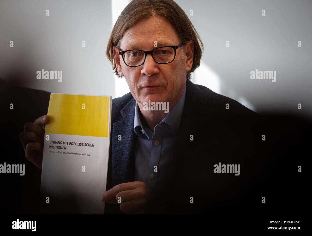 Hannover, Germany. 15th Feb, 2019. Oberlandeskirchenrat Rainer Kiefer ...