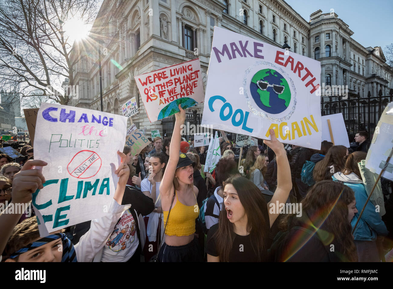 Youth Strike 4 Climate. Thousands of pupils and students walk out from ...
