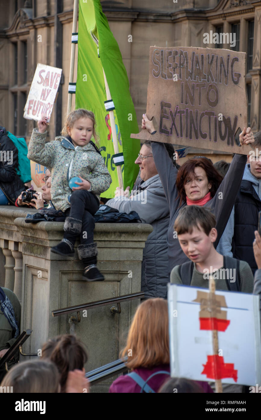 Sheffield, UK. 15th Feb, 2019. Young people strike from school to ...