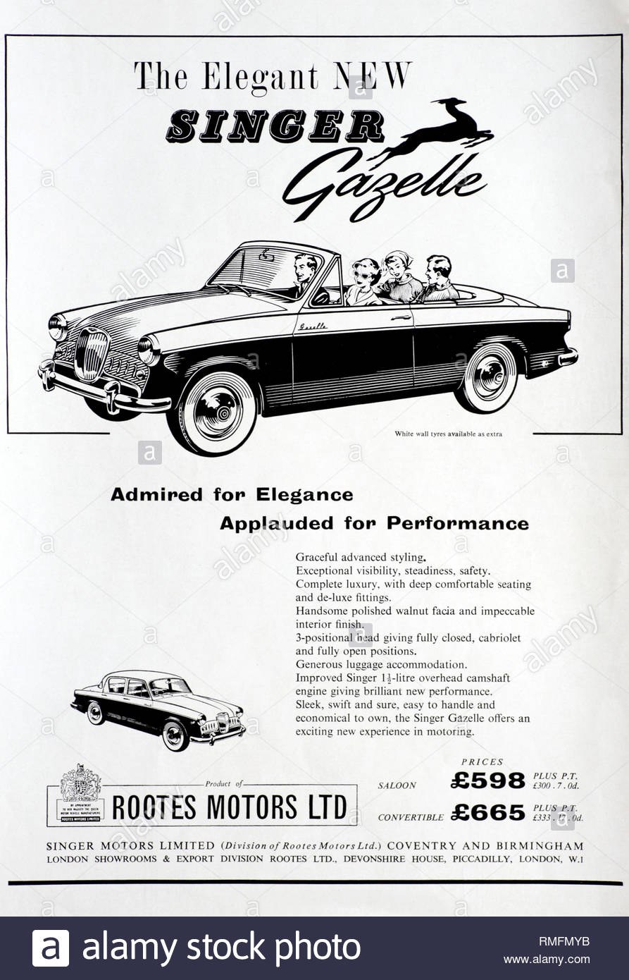 Vintage ad car 1950s hi-res stock photography and images - Alamy