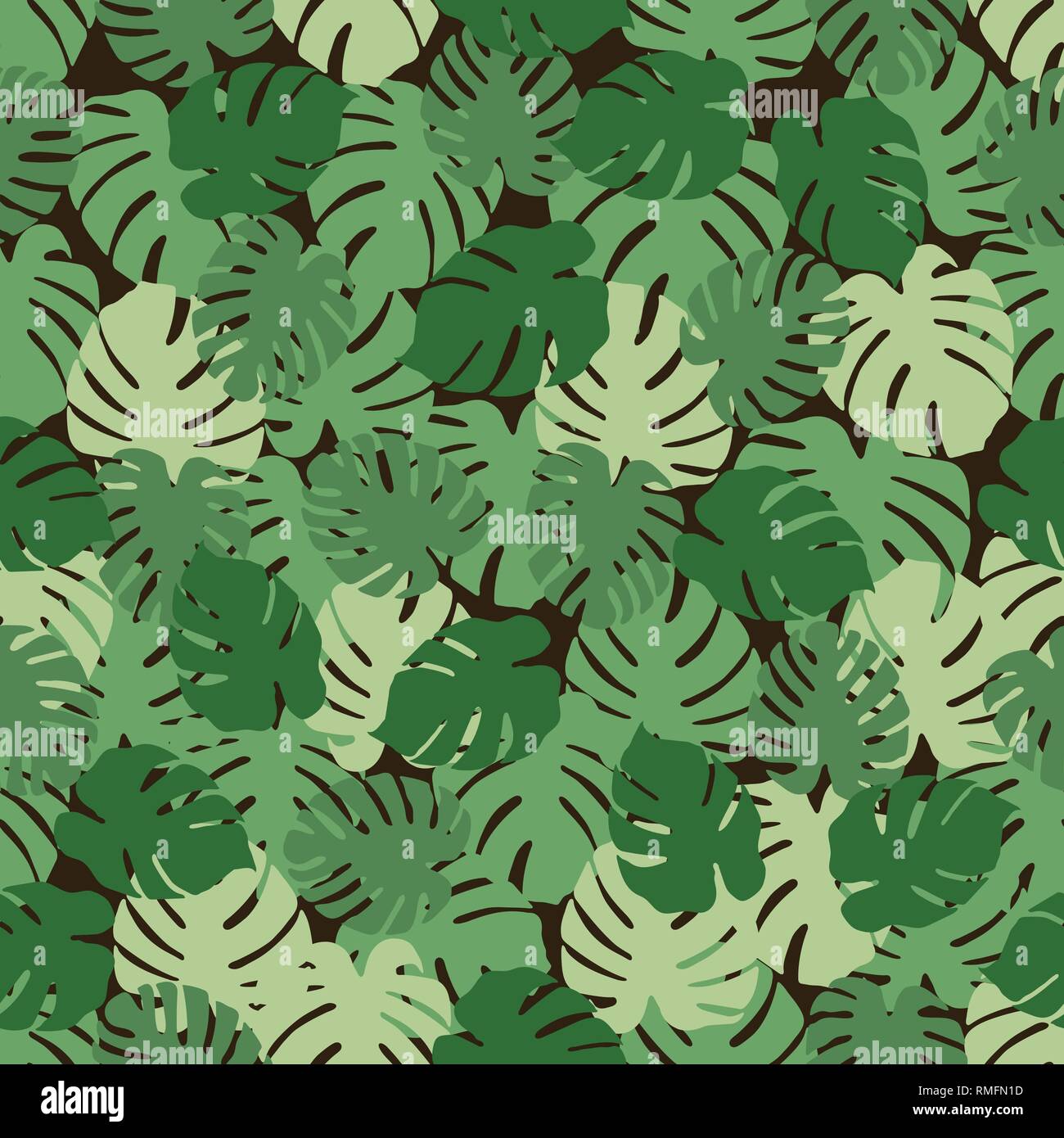 Seamless pattern with monstera leaves. Tropical background. Design for ...