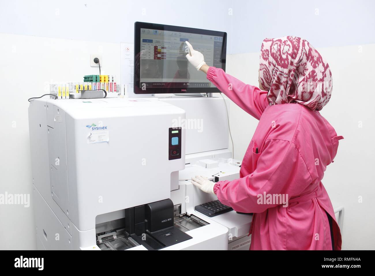 Madiun, Indonesia. 14th Feb, 2019. Officers carry out the stages of ...