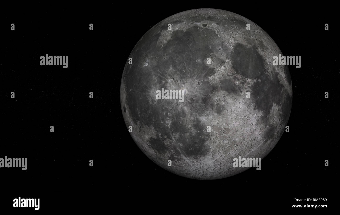 Full Moon with Sharp Surface Stock Photo - Alamy