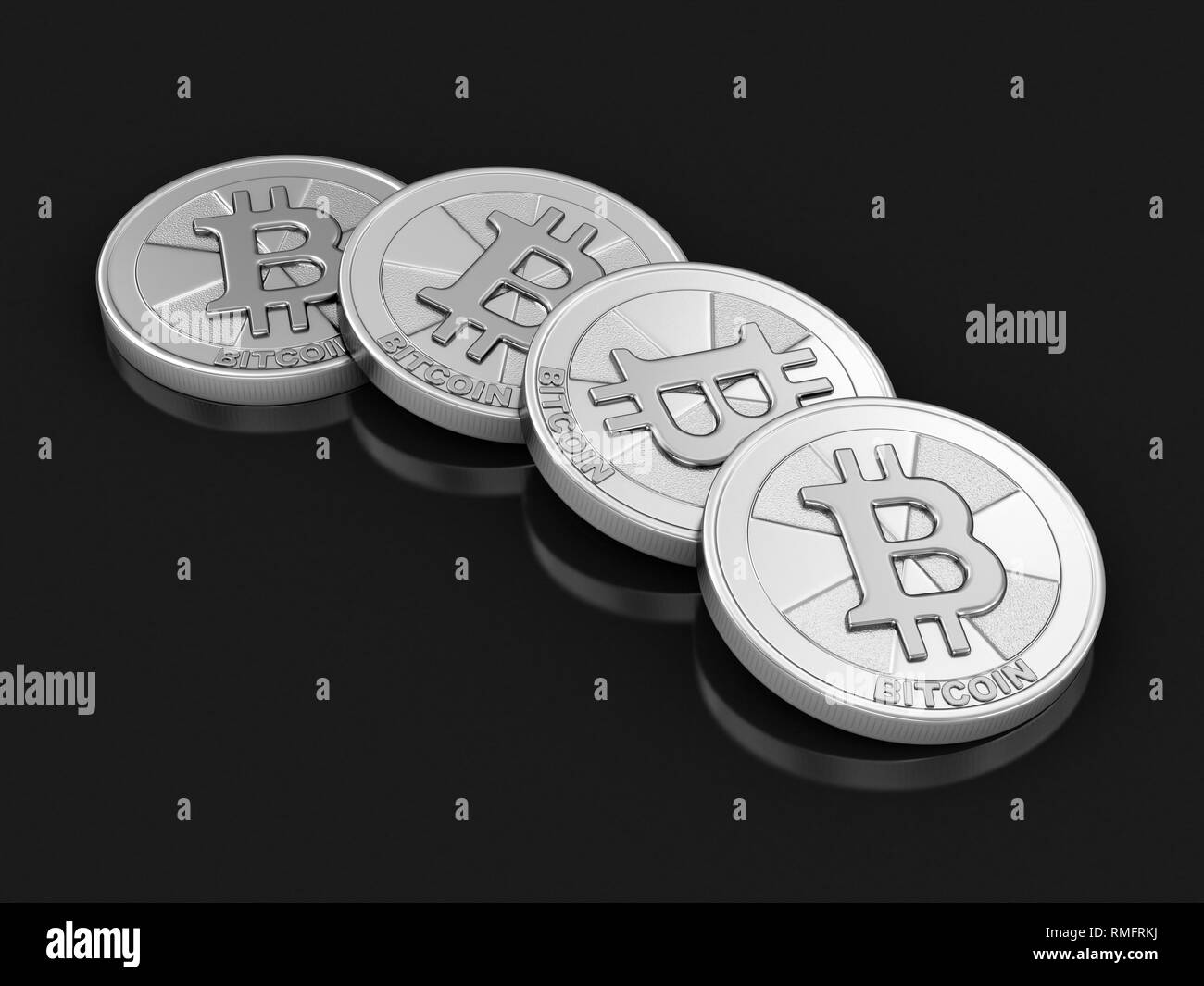 Gold silver coin bitcoin Black and White Stock Photos & Images - Alamy